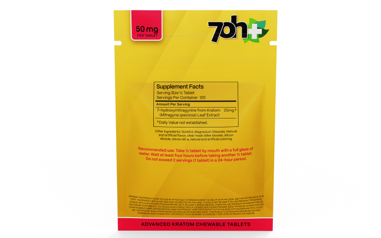 7OH Plus 7OH Flavored Chewable Tabs 50mg per Tablet – Seven Tech