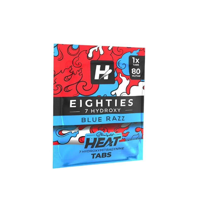 Straight Heat Eighties 7-Hydroxy Tablets 80mg 1ct - Blue Razz – Seven Tech